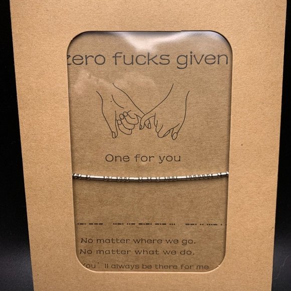 Jewelry | Zero Fks Given Morse Code Bracelet Set | Poshmark